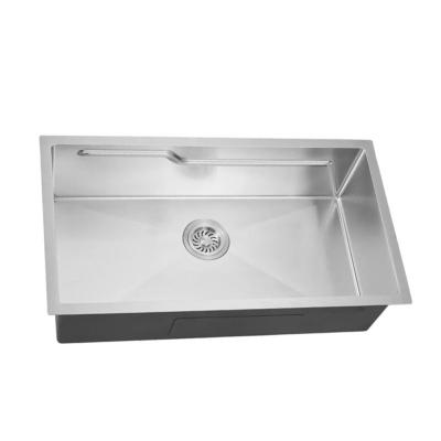 China Handmade Wholesale Undermount Single Bowl  SS304 Stainless Steel Kitchen Sink With Optional Accessories for sale