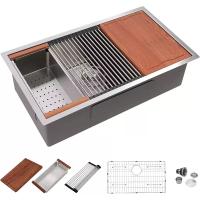 Quality Kitchen Sink Workstation 16 Gauge 304 Stainless Steel Large Single Bowl Under for sale