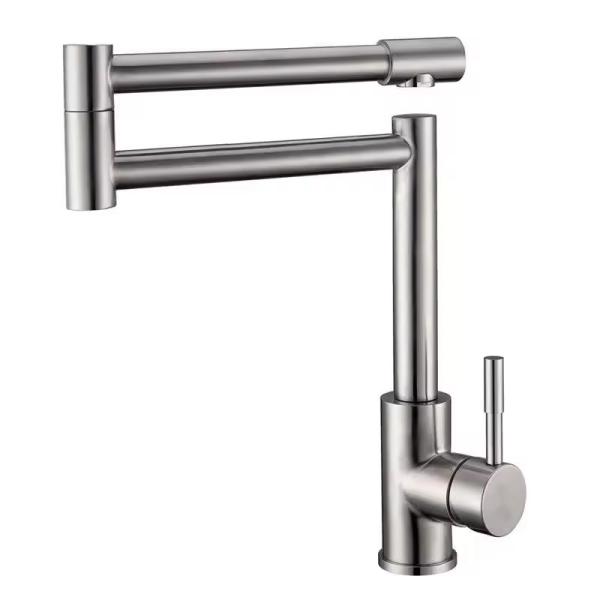 Quality High quality Hot and Cold water mixer 360 Rotation faucets black Stainless steel pull out kitchen faucet for sale