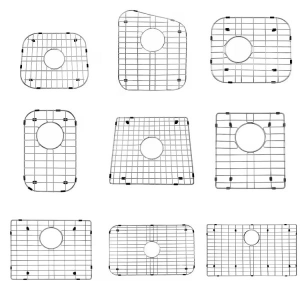 Quality Rectangular Stainless Steel Sink Bottom Grid Kitchen Sink Grid with Silicone Mat KITCHEN
 for sale