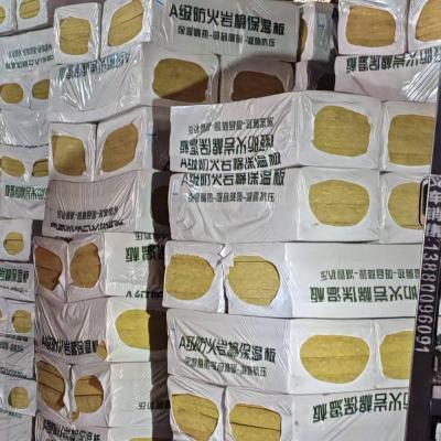 China Fireproof Rock Wool Board with Thermal Conductivity 0.038 W/mK and Density 100-200 Kg/m3 in Stock Size 1200×600mm for sale