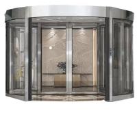 China Experience Smooth And Secure Building Access With Automatic Revolving Door for sale