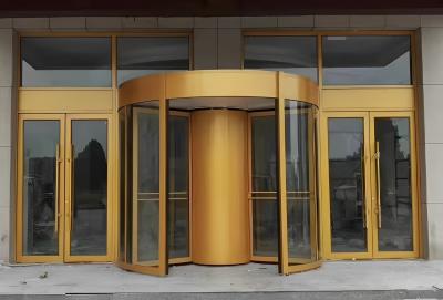 Cina Residential Hotel Commercial Tempered Glass Intelligent Revolving Rotation  Door in vendita