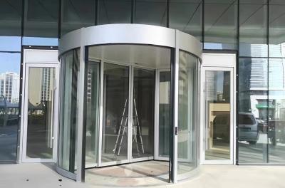 Cina Residential Hotel Commercial Tempered Glass Intelligent Revolving Rotation  Door in vendita