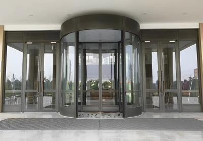 Cina Manufacturer Glass Auto Induction Fully Automatic Revolving Door for Hotel Commercial Building in vendita