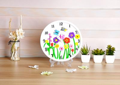 Cina Giocattoli di arti e dei mestieri della pittura del gesso di progettazione del fiore con la funzione reale dell'orologio in vendita