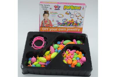 Cina insieme dei gioielli del gioco dei bambini di 100Pcs DIY, insieme senza cordone della perla di schiocco delle bambine in vendita