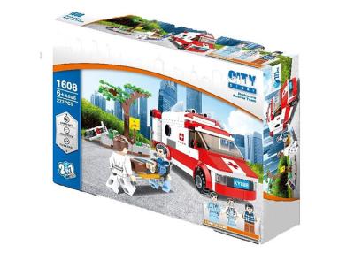 China Lightweight Building Blocks Educational Toys City Logistic Medical Rescue Vehicle for sale