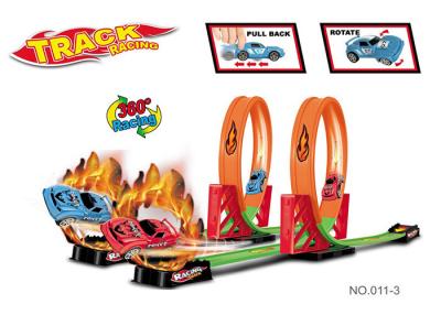 中国 非有毒なABSプラスチックおもちゃのレース カー トラックは子供のための1つの競争のゲームに付き2つを置きます 販売のため