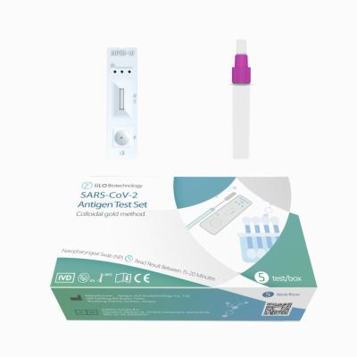 Cina L'accuratezza di 99% 2 anni di durata di prodotto in magazzino SARS-CoV-2 di prova dell'antigene ha messo Kit Nasopharyngeal Swab 5 pezzi in vendita