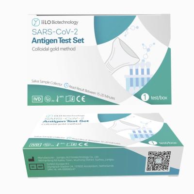 Cina 15-20 minuti Kit di autotest dell'antigene Raccoglitore di campioni di saliva SARS-CoV-2 1 test / scatola in vendita