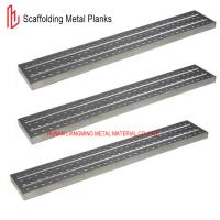 Quality BS1139 Steel Scaffolding Metal Planks 210*45mm Surface Pre Galvanized for sale