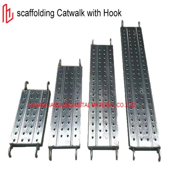 Quality Q195 Q235 Scaffolding Catwalk With Hook Galvanized Steel Plank Customized for sale
