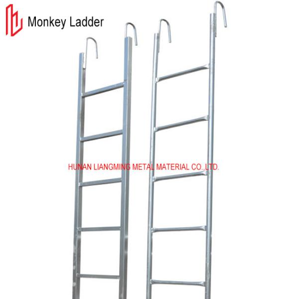 Quality Pre Galvanized Scaffolding Monkey Ladder Q235 Scaffold Step Ladder for sale