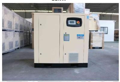 China 22Kw Variable Speed Screw Compressor Rotary 440v Single Stage Boss End for sale