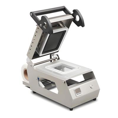 Manual Package Machine Mini Sealer Plastic Material Tray Sealing Machine  Desktop Circle-cut Fast Food Tray Sealing Machine