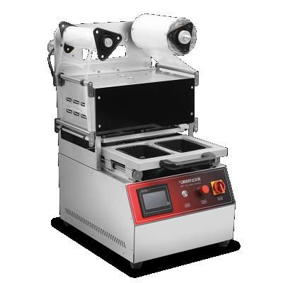 China Manufacturer Low Price MAP Atmosphere Control Precise Gas Injection Pneumatic DQ270T-E Tray Sealing Machine Keeping Food Fresh for sale