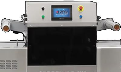 China Automatic  Modified Atmosphere Packing Line Horizontal Push Rod Continuous Type DQ810TG-E Airflow Displacement Tray Sealer for sale