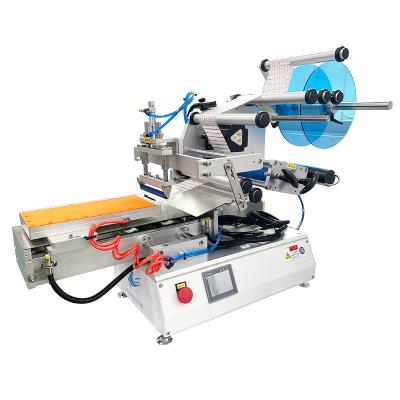 China Semi-Automatic Flat Electronic Sticker 3M Adhesive Double-Sided Labeling Machine CH-615H for Cans & Bottles with PLC Core Components for sale
