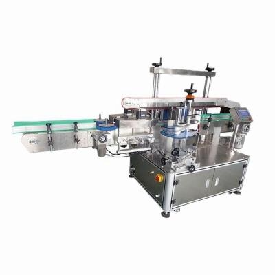 China Fully automatic double-sided labeling machine CH-902 for laundry detergent, shampoo, front and back labels, square bottles, mineral water, double-sided labeling machine for sale