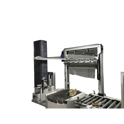 China CHIC Electric Fully Automatic OnlineTop-Cover Stretch Film Pallet Wrapping Machine with Motor & PLC for Food Beverage Packaging for sale