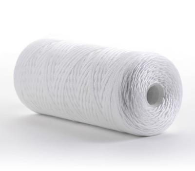 China MO PEFE 5 Micron PP Yarn String Wound Element Water Filter Cartridge for Drinking 10 Inch for sale