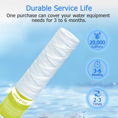 China 5 Micron Cotton Fiber String Wound Filter Cartridge for sale