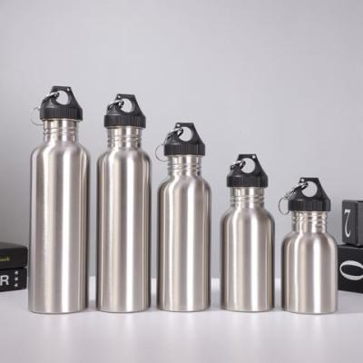 Cina 350ml 500ml 600ml Oem Odm Bottiglia d'acqua in acciaio inossidabile a parete singola BPA Libero Acciaio inossidabile Bottiglia d'acqua di viaggio leggera Design minimalista in vendita