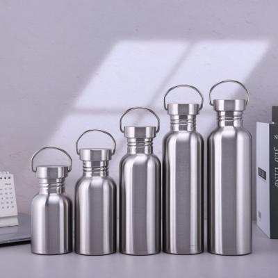 Cina 350ml 500ml 600ml Oem Odm Bottiglia d'acqua in acciaio inossidabile a parete singola BPA Libero Acciaio inossidabile Bottiglia d'acqua di viaggio leggera Design minimalista in vendita