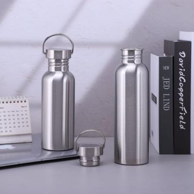 Cina 350ml 500ml 600ml Oem Odm Bottiglia d'acqua in acciaio inossidabile a parete singola BPA Libero Acciaio inossidabile Bottiglia d'acqua di viaggio leggera Design minimalista in vendita