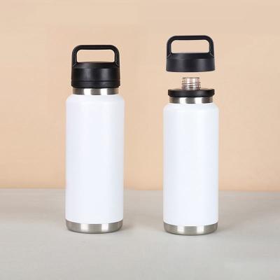 Cina 600/800/1100ML Sport all'aperto Acciaio inossidabile Bottiglia d'acqua da trekking Leggera Bottiglia d'acqua in acciaio inossidabile a doppia parete Disegno Easy Chug in vendita