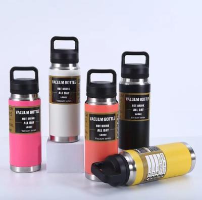 China 600/800/1100ML Sport all'aperto Acciaio inossidabile Bottiglia d'acqua da trekking Leggera Bottiglia d'acqua in acciaio inossidabile a doppia parete Disegno Easy Chug for sale