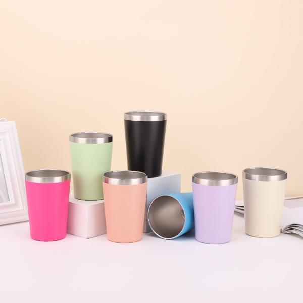 Quality 8oz/12oz Customized Double Wall Stainless Steel Mug Stainless Steel Vacuum Insulated Tumbler With Plastic Bpa Free Lid Easy To Clean for sale
