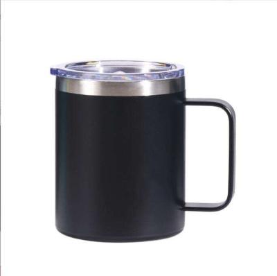 China 14 oz de acero inoxidable de viaje tumbler aislado taza de café logotipo personalizado taza de vino de vacío taza de café con mango for sale