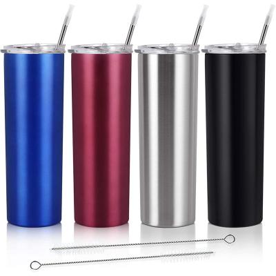 China Custom Tumbler With Lid And Straw Add Your Photo Text Personalized Skinny Tumblers 20oz Stainless Steel Insulated Double Wall Coffee Cup For Hot Cold Drinks for sale