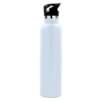Cina Campeggio e escursioni idratazione Cantine 3 coperchi stretti Coperchio di paglia a prova di perdite Isolato in acciaio inossidabile caldo e freddo doppio muro Sport Acqua bottiglia mezzanotte Nero 32 oz in vendita