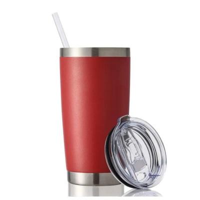 China Custom 20 Oz Double Wall Vacuum Insulated Car Cup Powder Coated Glass Vacuum Cup Hot Stainless Steel Coffee Cup With for sale