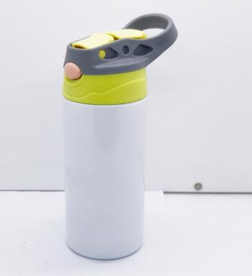 China Sublimation Bulk 6 Pack 12oz Stainless Steel Sublimation Blank Sippy Cup Double Wall Insulated Kids Tumbler With Handle Spill Proof Lid For Water Drinks for sale