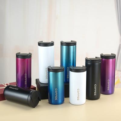 China Insulated Coffee Mug 14oz, 4 Pack Travel Coffee Tumbler , Vacuum Insulated Coffee Mug With Leak Proof Screw Lid Coffee Cup For Men And Women For Hot & Cold Drinks for sale