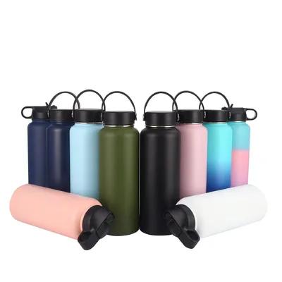 OEM ダブル ウォール スポーツ ステンレス スチール 水瓶 ストロー 350/550/750/960/1200/1800ML 軽量 散歩用 隔水水瓶 日中水分を保持
