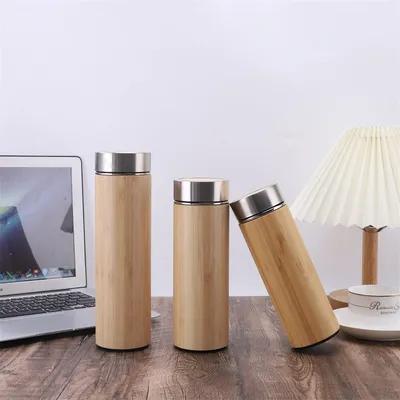 China Premium Bamboo Thermos With Tea Infuser For Loose Tea 12oz - Tea Gift Set - Insulated Water Bottle/Iced Coffee Tumbler - Unique Gifts For Women, Gifts for sale