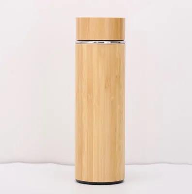 China Insulated Bamboo Tea Travel Tumbler With Infuser Strainer Sleeve For Hot Coffee Or Cold Tea Stainless Steel Coffee Mug Tea Gift Set For Tea Lovers Keeps Beverages Hotter For Longer for sale