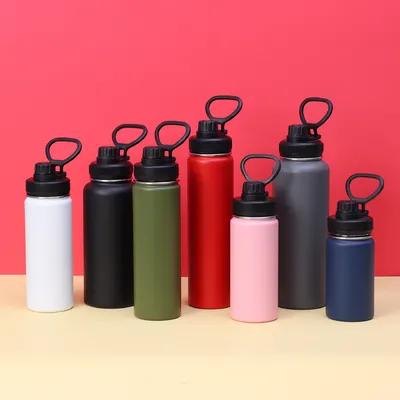 China 32 OZ Insulated Water Bottle Violet Large Metal Insulated Stainless Steel Water Flask Big Sports Travel Water Bottle With 2 Lids Insulated Thermal Mug Cup for sale