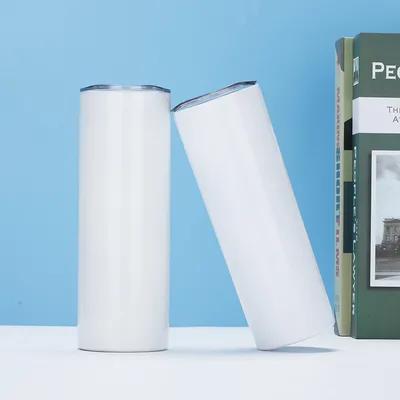 中国 薄い20oz ストレートステンレス鋼 白いタブラー 熱プレス印刷機のための金属ストロー 販売のため