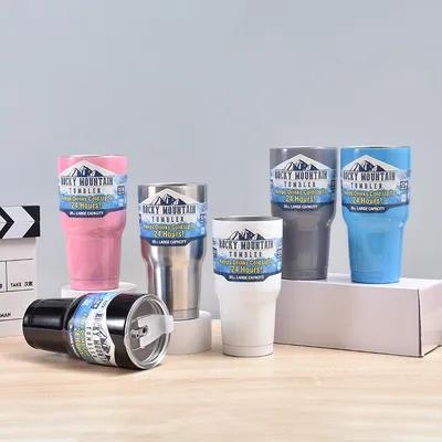 中国 30オンス トンブル 蓋とストロー ダブルウォール 絶縁ステンレス 漏れ防止 熱コーヒー トンブル 旅行カップ 冷や熱い飲み物 旅行カップ シルバー 販売のため