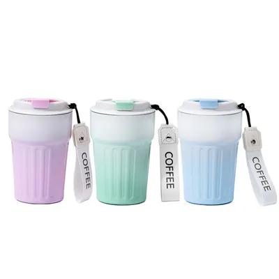 China 16 Oz Travel Coffee Mug Spill-Proof Insulated Stainless Steel Coffee Mug With Lid & Silicone Sea, Double Wall Vacuum Travel Coffee Tumblers, Cup Holder Friendly Reusable Thermos-Lilac for sale