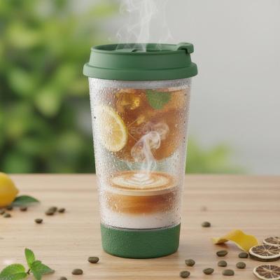 China Slide Closure Lid Plastic Tumbler Suitable for Hot and Cold Drinks Eco Friendly Reusable Drink Container for sale