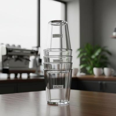 China Bpa Free Plastic Tumbler Reusable Clear Tumblers Dishwasher Safe Designed For Restaurants Cafes And Catering Services for sale