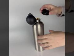 Aluminium waterfles - Sportwaterfles met smalle mond met schroefdeksel, vacuümgeïsoleerd en BPA-vrij, draagbare buitenwaterfles