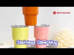 Mini Shot Tumblers 2OZ White Red Green Shot Glasses With Straws Stainless Steel Xmas Party Cups For Home Bar Tea Coffee Cocktails Drinks Gift Supplies